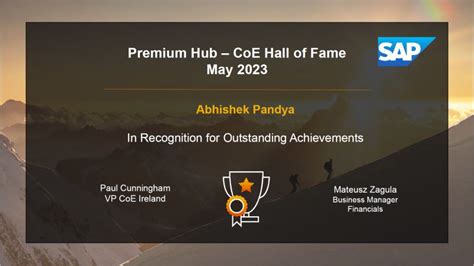 abhishek pandya on linkedin halloffame sap success grateful