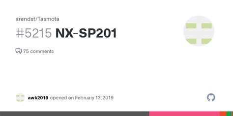 Nx Sp201 · Issue 5215 · Arendsttasmota · Github