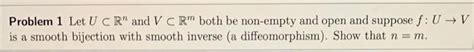 solved problem 1 let u⊂rn and v⊂rm both be non empty and