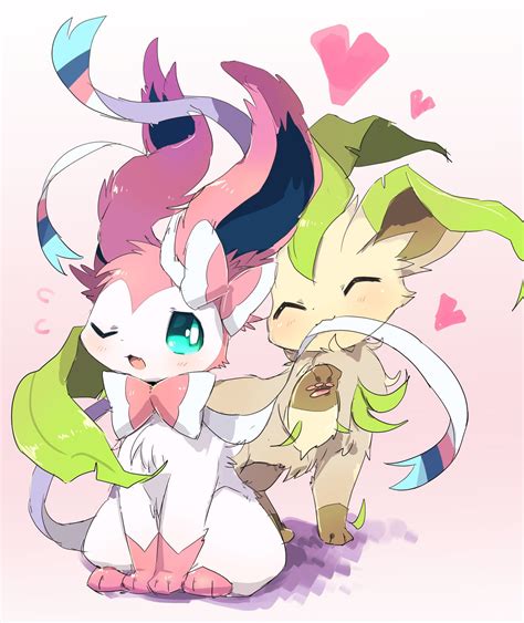 Sylveon And Leafeon Eevee Evolutions Leafeon Sylveon Umbreon