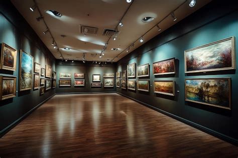 Art Gallery With Exhibits Ai Generated Premium Ai Generated Image