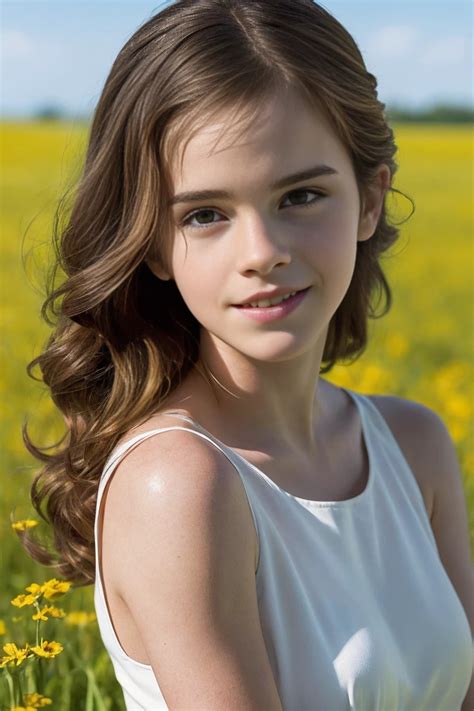 Young Emma Watson Ultra Realistic Best Illustration Increase