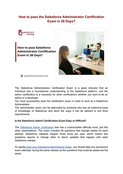 Ppt How To Pass The Salesforce Administrator Certification Exam In 28