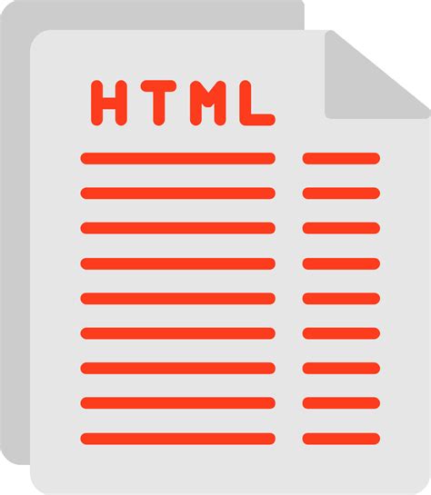 Html File Flat Icon Vector Art At Vecteezy