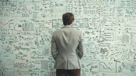 A Daunting Task Finding A Solution A Concept A Young Businessman Stands