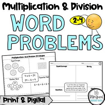 Multiplication And Division Word Problems With Equal Groups And Arrays