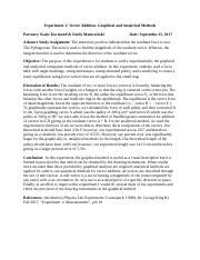 Vector Addition Lab Report Docx Experiment Vector Addition Graphical And Analytical