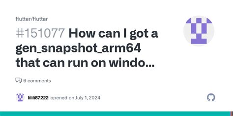 how can i got a gen snapshot arm64 that can run on windows for ios release · issue 151077