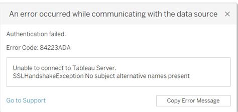 Hi I Am Facing An Issue While Trying To Connect To The Tableau Server