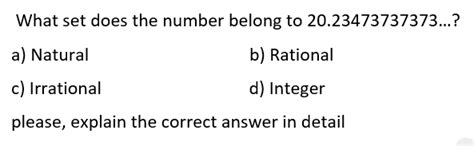 solved what set does the number belong to