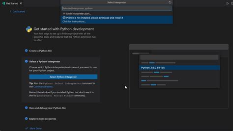 Test New Getting Started Walkthrough When Python Isn T Installed Issue Microsoft