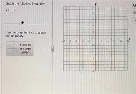 solved graph the following inequality x≥−3 use the graphing
