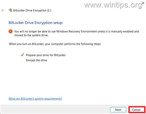 Fix Youll No Longer Be Able To Use Windows Recovery Environment If You Turn On Bitlocker