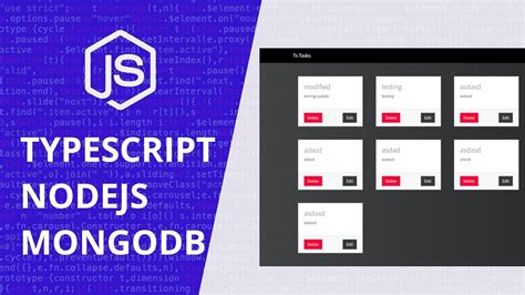 Typescript Nodejs And Mongodb Crud Youtube