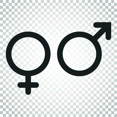 Género Firmar Vector Icono Hombres Y Mujer Concepto Icono Sencillo