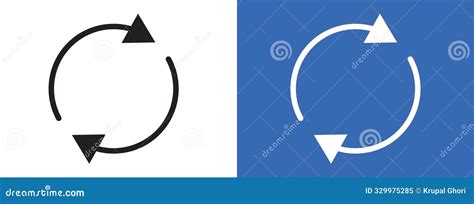 Synchronization Icon Logo Sign Set Vector Outline 329975285