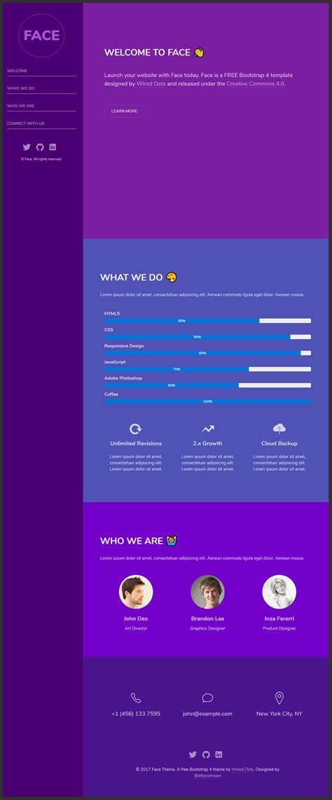 Single Page Bootstrap Theme Bypeople