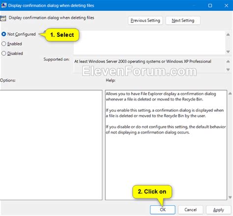 Enable Or Disable Delete To Recycle Bin Confirmation Dialog In Windows 11 Windows 11 Forum