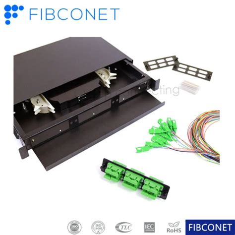Fiber To The Home Drawer Type Rack Mount Splicing Fiber Optic Patch Panel ODF And Fiber Patch