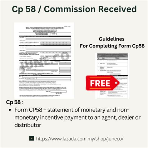 Form Cp58 Commission Agent Income Tax Borang Cp58 Cukai Pendapatan Ejen Suruhanjaya Lazada