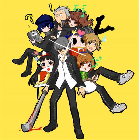Narukami Yuu Shirogane Naoto Satonaka Chie Amagi Yukiko Kujikawa