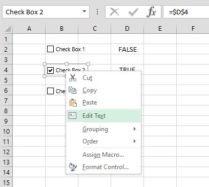 How To Create Check Boxes In Excel Tick Boxes