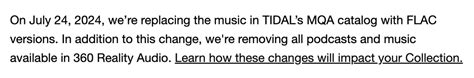 Good News For Tidal Dl Usersrippers Rpiracy