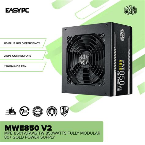Coolermaster MWE850 V2 MPE-8501-AFAAG-TW 850watts Fully Modular 80+ Go ...
