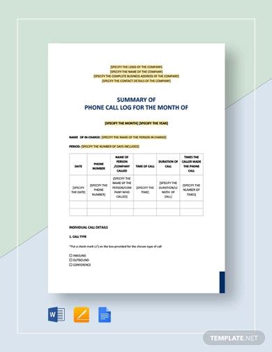 FREE 19 Tracking Log Templates In PDF MS Word Google Docs Pages