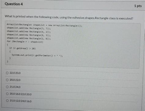 Solved Question 3 1 Pts Consider The Following Instance