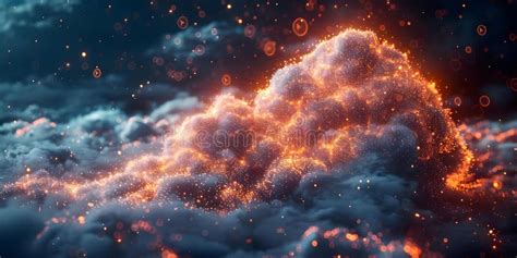 Futuristic Representation Of Cloud Computing Technology With Digital