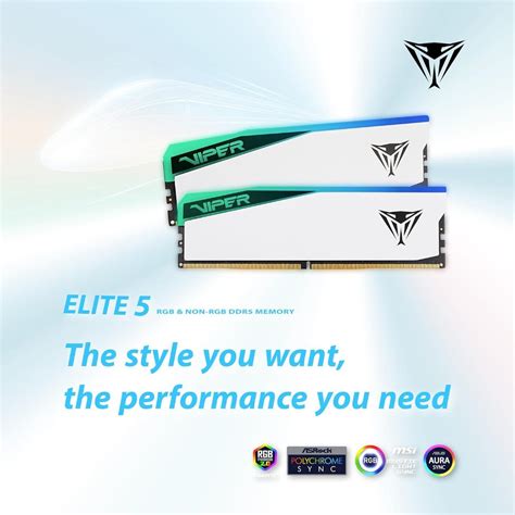 Ram Ddr5 6200 32gb 16gbx2 Patriot Viper Elite 5 Rgb White สีขาว Pver532g62c42kw Lifetime