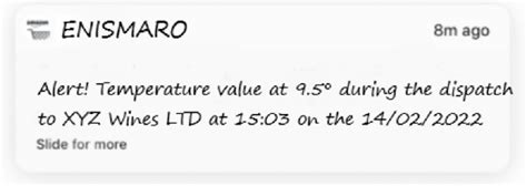 Cold Chain Monitoring Enismaro