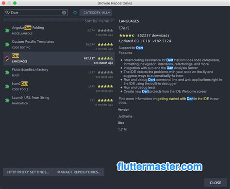 Config Dart SDK Inside Intellij IDEA On MacOS FlutterMaster