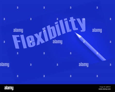 Flexibility Text Printed On Black Yellow Pencil Besides Work And Life Balance Concept Stock