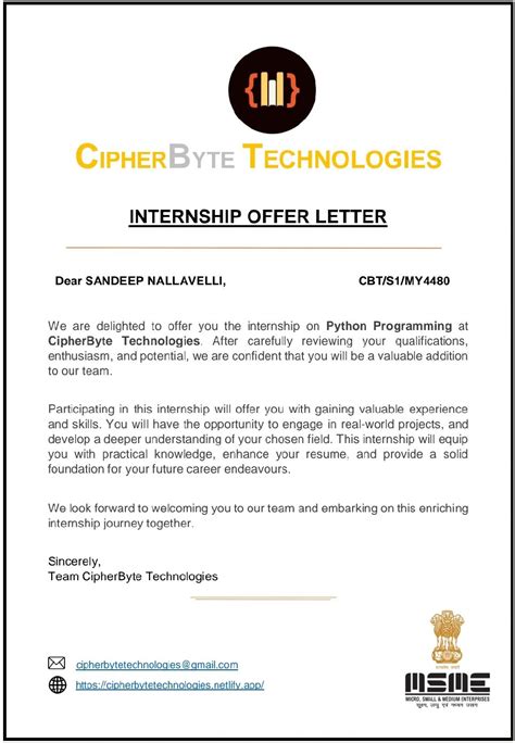 Sandeep Nallavelli On Linkedin Cipherbytetechnologies Pythonprogramming Internship
