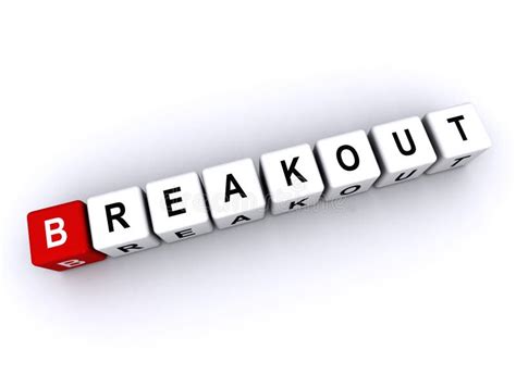 Breakout Word Block On White Stock Illustration Illustration Of Gush Outburst