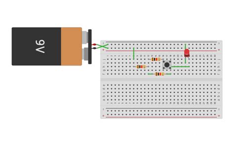 Circuit Design Push Button Circuit Tinkercad