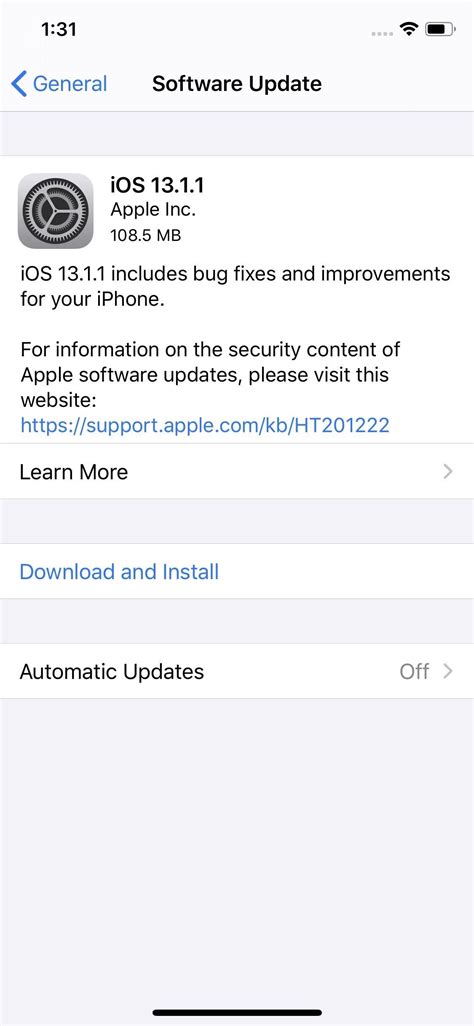 apple s ios 13 1 1 for iphone now available includes patches for