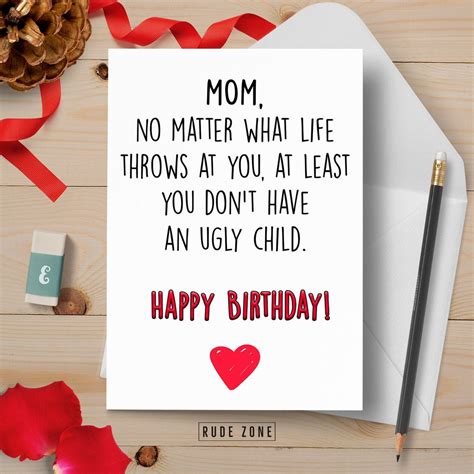Funny Birthday Card For Mom Hilarious Birthday Card For Mom Great