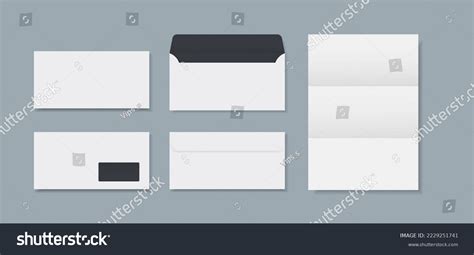 Envelope Dl Size Die Cut Template Stock Vector Royalty Free 2229251741 Shutterstock