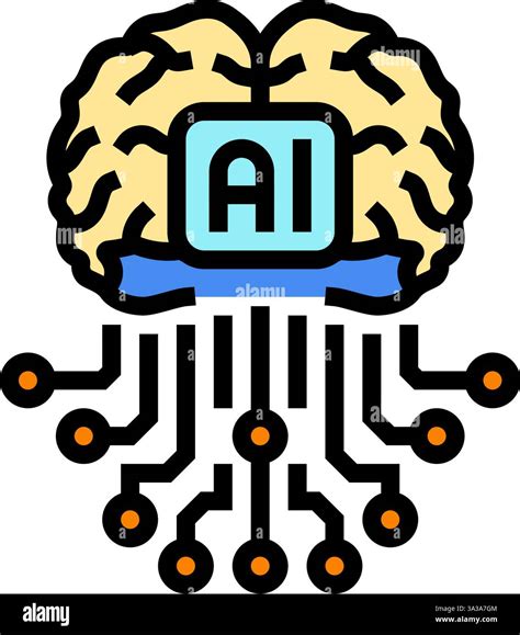 artificial intelligence ai brain color icon vector illustration Stock Vector Image & Art - Alamy