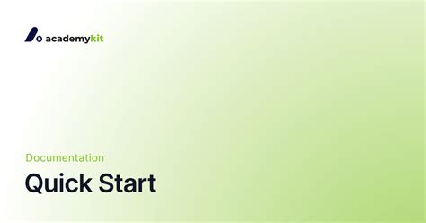 Quick Start Documentation