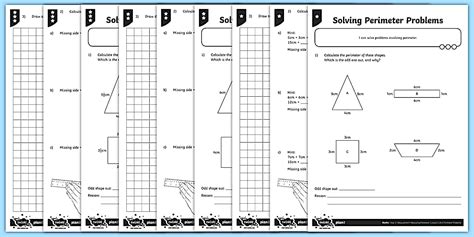 Perimeter Differentiated Worksheets Ks2 Maths Twinkl