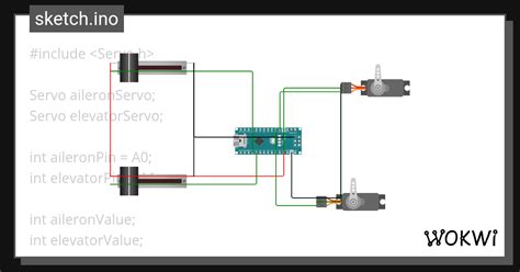 Aileron And Elevator Mix Wokwi Esp32 Stm32 Arduino Simulator