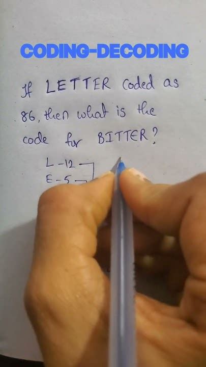 Coding Decoding Coding Decoding Reasoning Tricks Shortcut Tricks