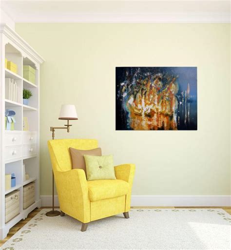 Купити картину «На Івана Купала абстракція олійними фарбами на полотні в стилі абстрактний