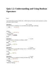 Quiz LIB Docx Quiz Understanding And Using Boolean Operators Part Type The