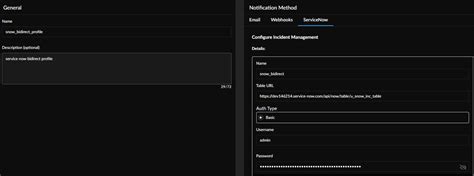 Add A Servicenow Notification Profile