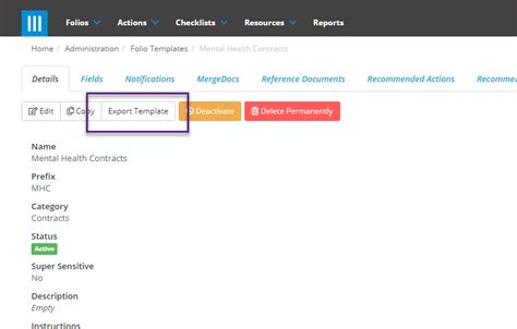 Export And Import Folio Templates Folio Help Centre